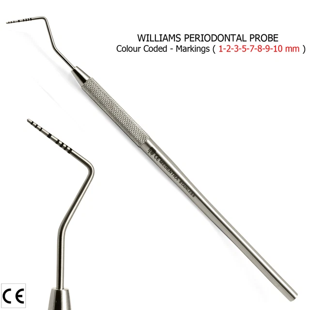 PROFESSIONAL PERIODONTAL PROBE Williams Screening Color-Coded+BPE ...