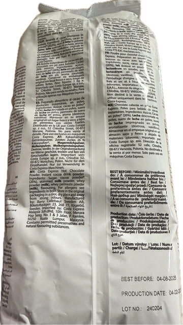 COSTA EXPRESS HOT Chocolate Powder 1KG £13.99 - PicClick UK