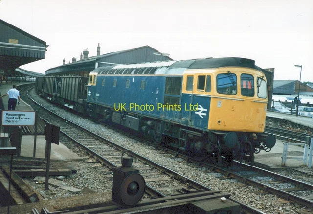 RAILWAY PHOTO 6X4 Class 33 33208 Ballast Train Salisbury p2 c1986 £1.50 ...