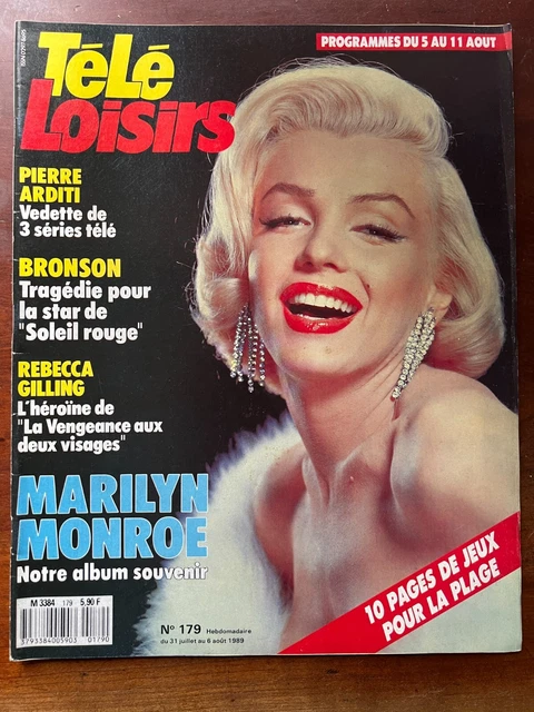 TÉLÉ LOISIRS 31/07/1989; Marilyn Monroe/ Pierre Arditi/ C. Bronson ...