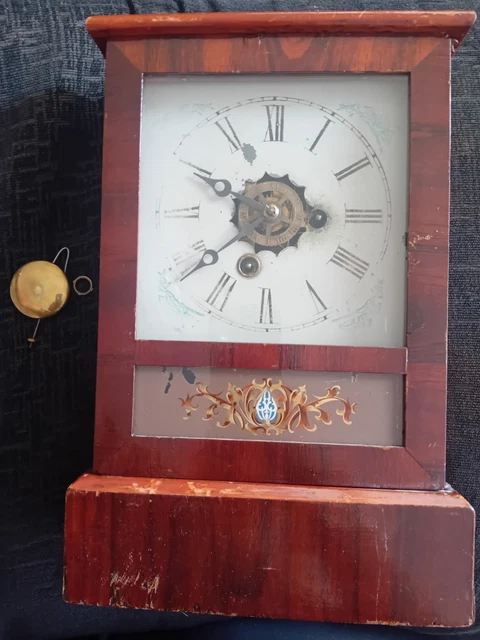 ANTIQUE CLOCK E.N.WELCH Manufacturing Company 30 Hour Timepiece 1800's ...