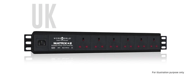 WIREWORLD MATRIX 2 shielded 6-way power distribution block. Graded ...