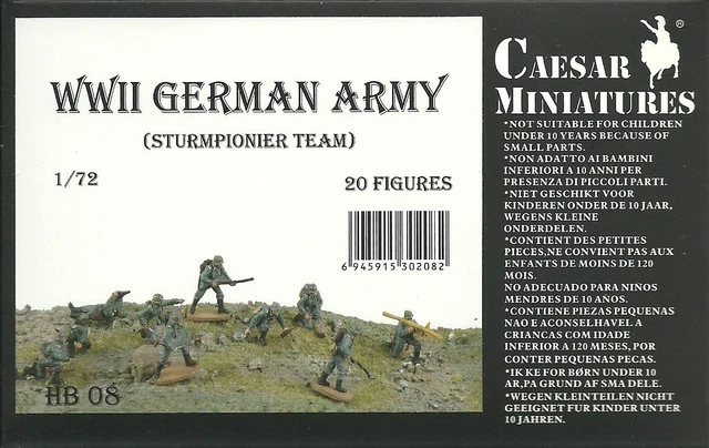 CAESAR MINIATURES 1/72 WW2 German Army Sturmpionier Team £8.50 ...
