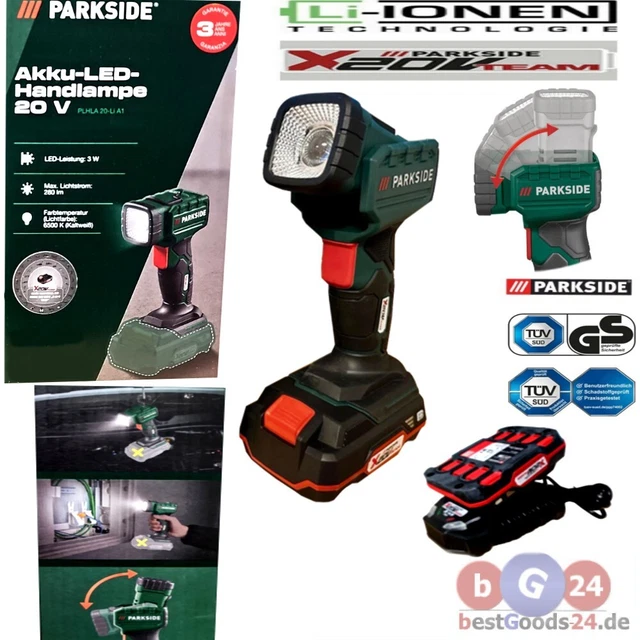 PARKSIDE LED AKKU Handleuchte Werkstattlampe 280Lm Arbeitsleuchte Akku ...