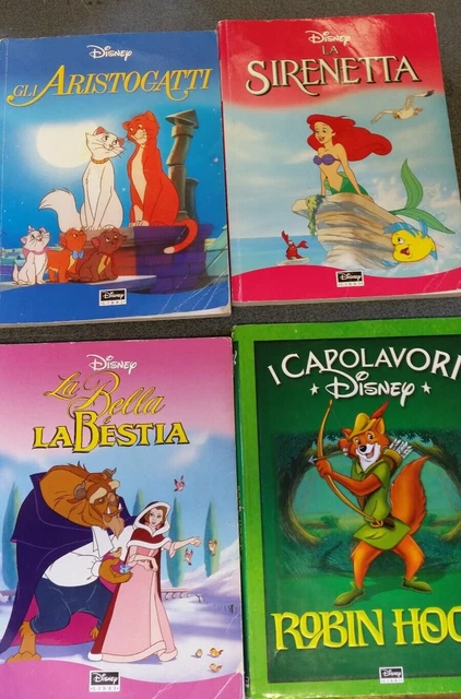 LOTTO 4 CAPOLAVORI Disney - Gli aristogatti, La Sirenetta, Robin Hood ...