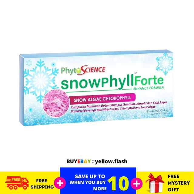 1 BOÎTE PHYTOSCIENCE Snowphyll Forte Snow Algae Chlorophyll & Extrait ...
