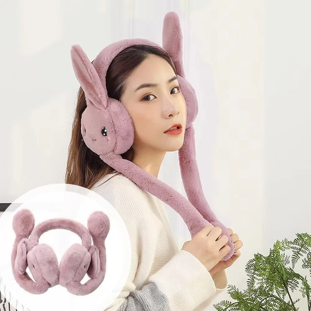 MOVING JUMPING EARS WinterWarm Plush Ear Muffs Plush Ear Muffs Children ...