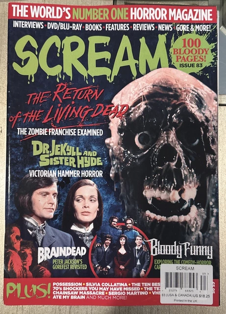 SCREAM MAGAZINE MARCH April 2024 Return The Living Dead Dr Jekyll ...