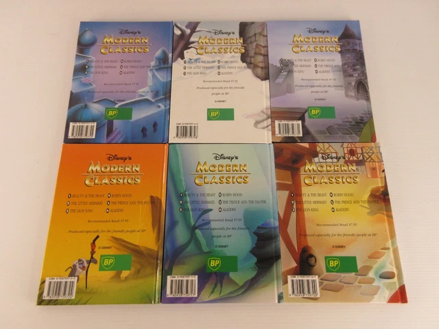 6X DISNEY MODERN Classic Books Aladdin Lion King Little Mermaid Robin ...