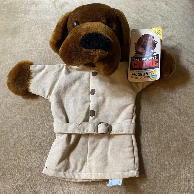 MCGRUFF THE CRIME Dog Detective Trench Plush Hand Puppet VTG w/ TAG ...