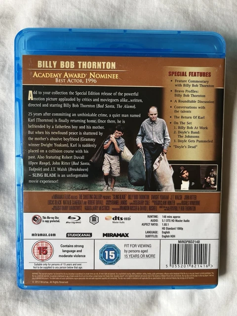 SLING BLADE (BLU-RAY ) Billy Bob Thornton- John Ritter- Uk Release ...