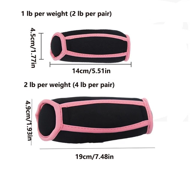 1 PAIR SOFT Dumbbells Weight Gain Wrist Support Weights Jogging Weight ...