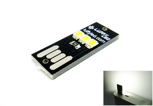 MINI PORTABLE USB Power Bank 3 SMD LED Night Light Torch Camping PC ...