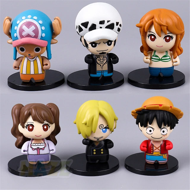 6PCS/SET ANIME ONE Piece Monkey·D·Luffy Chopper Figure Model Toy Gift ...