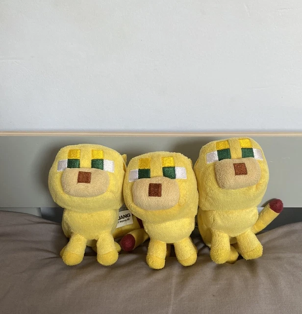 MINECRAFT OFFICIAL OCELOT Cat Soft Cuddly Yellow Plush Toy Mojang ...