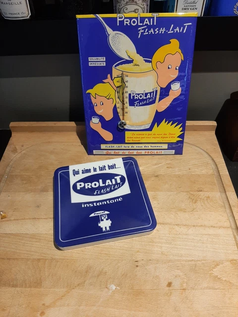 ANCIEN THERMOMÈTRE GLACOÏDE Prolait Flash-lait Qui Boit Du Lait Boit ...