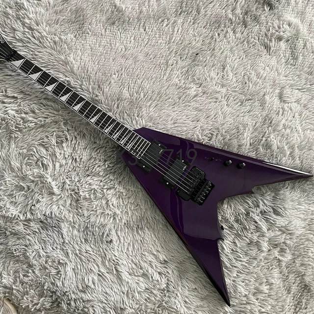FLAMED MAPLE TOP Purple Electric Guitar 2EMG Pickups FR Bridge Basswood ...