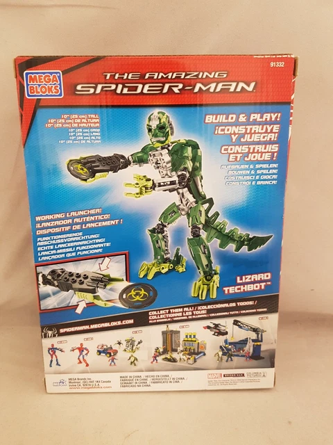 MEGA BLOKS MARVEL Spider-Man Lizard Techbot Set New 91332 £13.99 ...