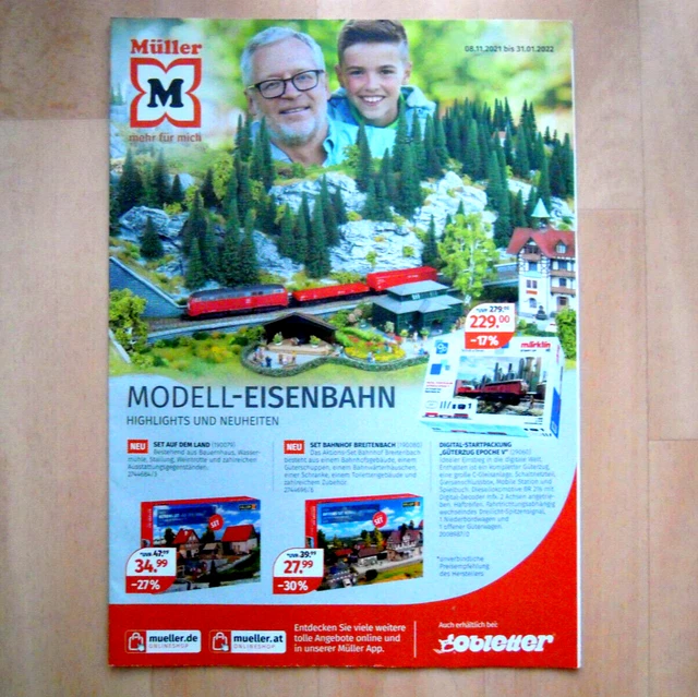 KATALOG MODELL-EISENBAHN 2021/2022 Müller Prospekt Märklin FALLER ...