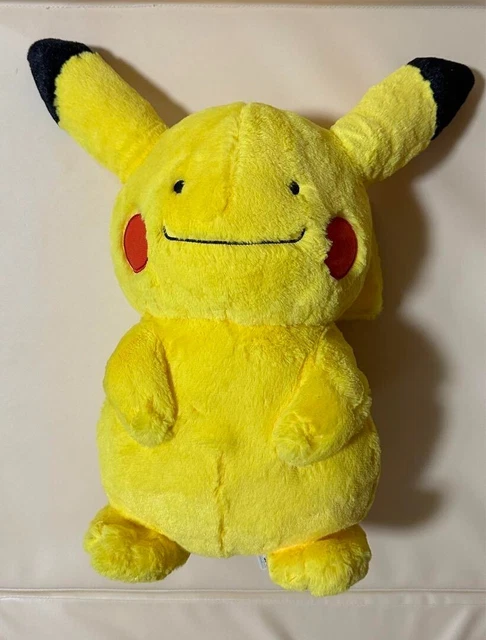 POKEMON CENTER METAMON Ditto Transform Plush Doll Pikachu yellow red ...