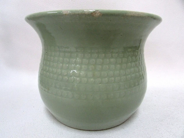 BENDIGO POTTERY GREEN Glazed Australian Vintage Studio Ware Artist Bowl ...