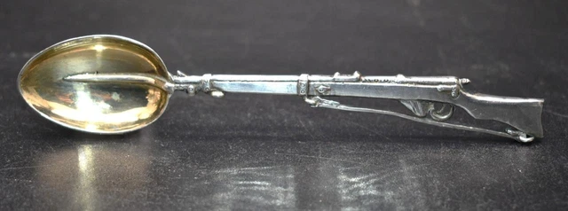 RARE ANTIQUE 19THC Chinese Export Silver Rifle Shape Spoon Lainchang ...