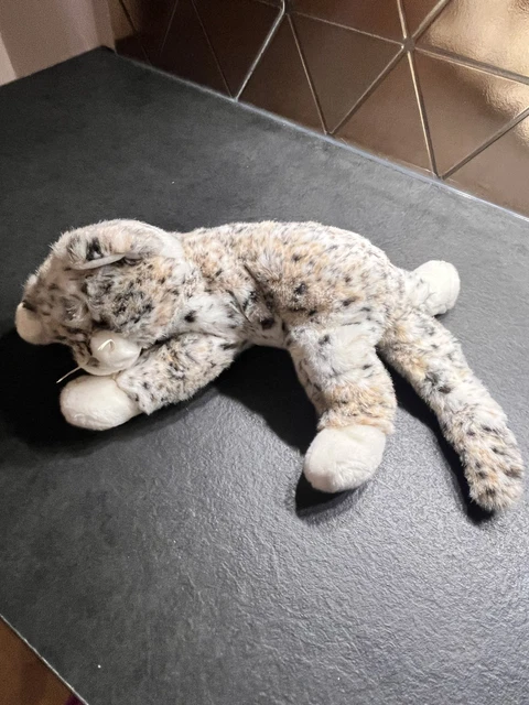 VINTAGE TY CLASSIC Snow Leopard 16” large Plush Beanie Soft Toy 2001 £ ...