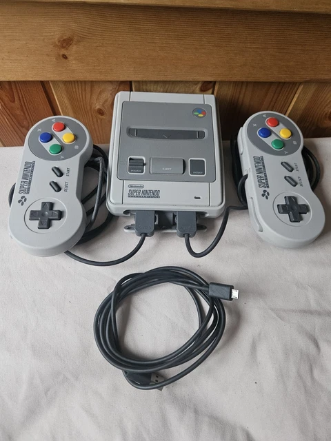 NINTENDO SUPER NINTENDO SNES Classic Mini Gaming Console Official w/ 21 ...