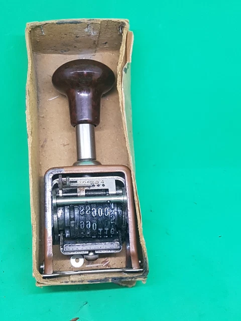 VINTAGE ENM UNIVERSAL Automatic Numerator/Numbering Stamp. Brown ...