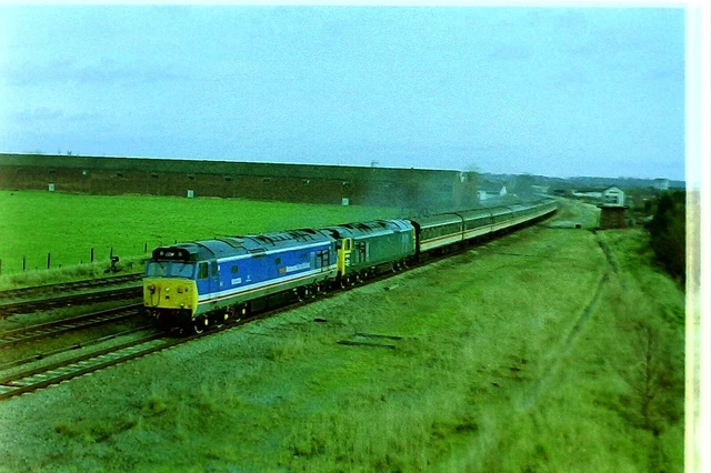 35MM RAILWAY COLOUR Negative of Class 50 033 and 50 050 at Mold ...