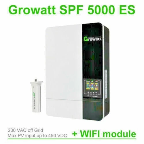 GROWATT SPF 5000 ES Off Grid Inverter+WIFI Dongle support 48V battery ...