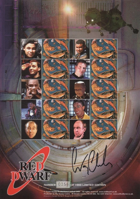 RED DWARF STAMP Sheet Signed by CRAIG CHARLES A4 Official Limited ...