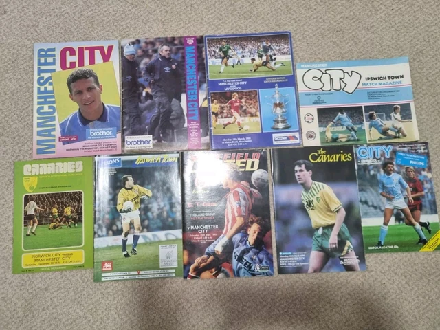 MANCHESTER CITY FOOTBALL programmes 1970s, 80s, 90s £1.60 - PicClick UK