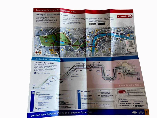 LONDON UNDERGROUND 2019 Tube Map Rare ‘getting Around Central London ...