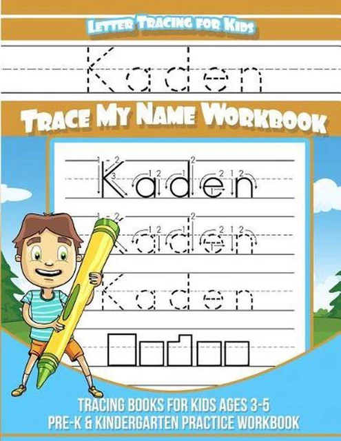 KADEN LETTER TRACING for Kids Trace My Name Workbook: Tracing Books for ...