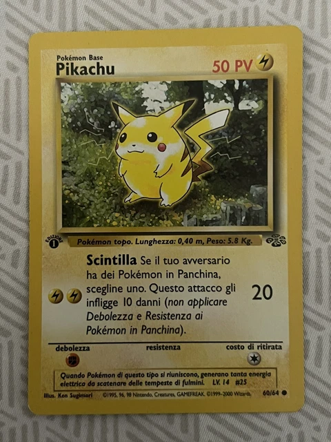 CARTA POKÉMON PIKACHU (JU 60) - Jungle - Prima Edizione - NM/EXC no ...