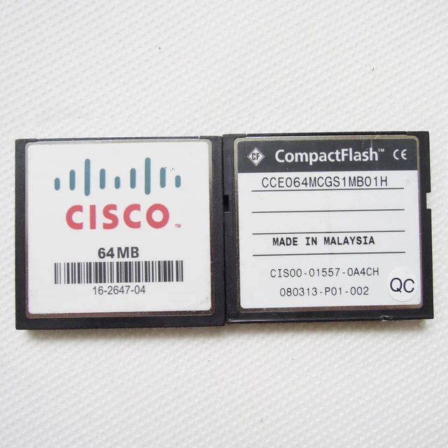 64MB CISCO CF CompactFlash Memory Card Genuine With Case for Digital ...
