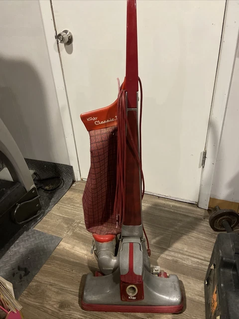VINTAGE KIRBY CLASSIC III Upright Vacuum Cleaner Red And Silver Good £ ...