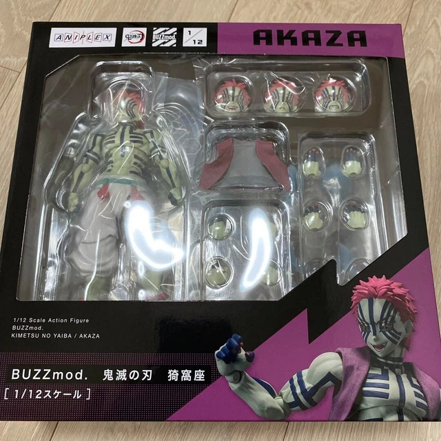 BUZZMOD DEMON SLAYER Kimetsu No Yaiba AKAZA 1 12 Action Figure Effect 