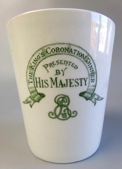 KING EDWARD VII Coronation Dinner BEAKER MUG. Antique. Royal Doulton ...