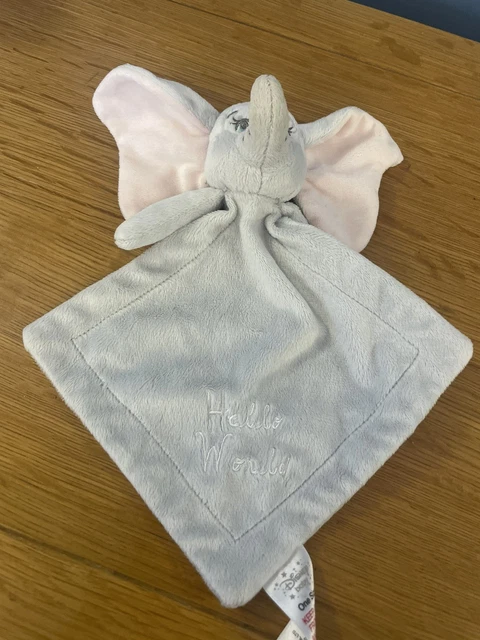 DISNEY BABY DUMBO Grey Welcome To The World Comforter Blanket Toy ...