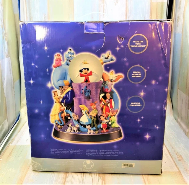 DISNEY CHARACTERS SNOW Globe Music Box Stitch Alice Peter Pan Dumbo ...