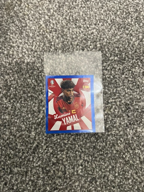 TOPPS STICKERS EURO 2024 Blue Parallel Lamine Yamal (Esp 3) Very Rare £ ...