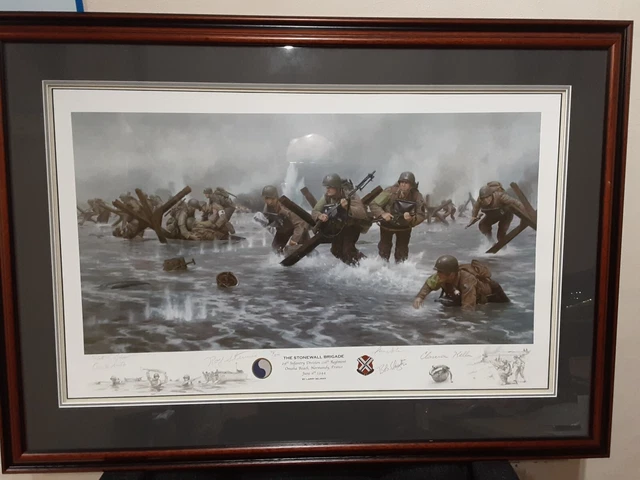 D-DAY OMAHA BEACH Print "The Stonewall Brigade " By Larry Selman ...