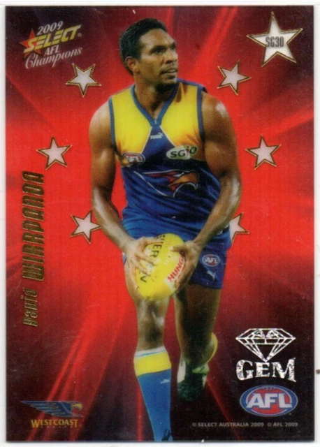 2009 SELECT AFL CHAMPIONS RED STAR GEM CARD - SG30 David WIRRPUNDA ...