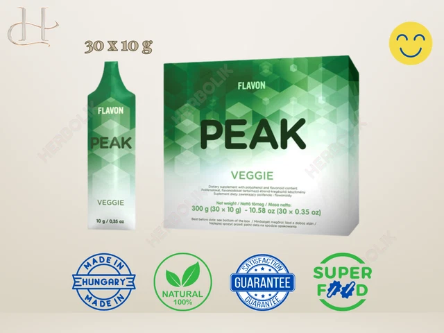 FLAVON PEAK VEGGIE 30 Sachets – Immune Boost, Superfood, Vegan Wellness ...