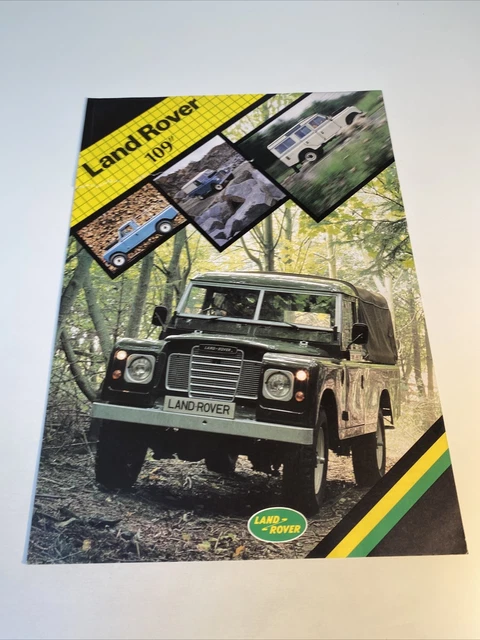 LAND ROVER 109& Car Sales Sheet Brochure 1982 Station Wagon FREE ...