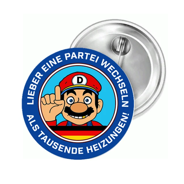 LIEBER EINE PARTEI wechseln als Button Anstecker Aufkleber Aufnäher ...
