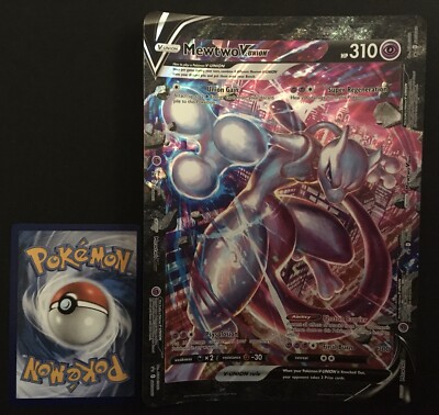 MEWTWO V-UNION JUMBO SWSH161 PROMO Oversized Pokemon Card ULTRA RARE ...