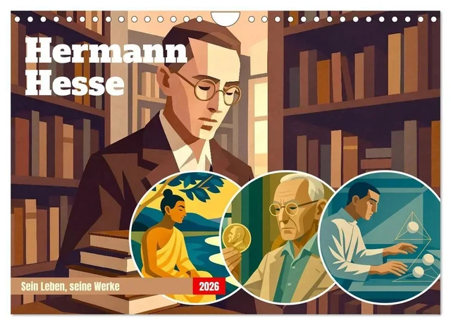 HERMANN HESSE. SEIN Leben, seine Werke (Wandkalender 2026 DIN A4 quer ...
